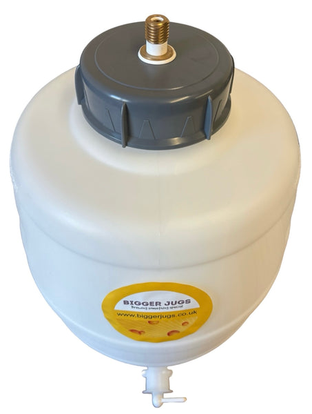Pressure Barrel - 5 Gallon with 4" 8g Pin Valve Cap & Integral Grab Ha ...